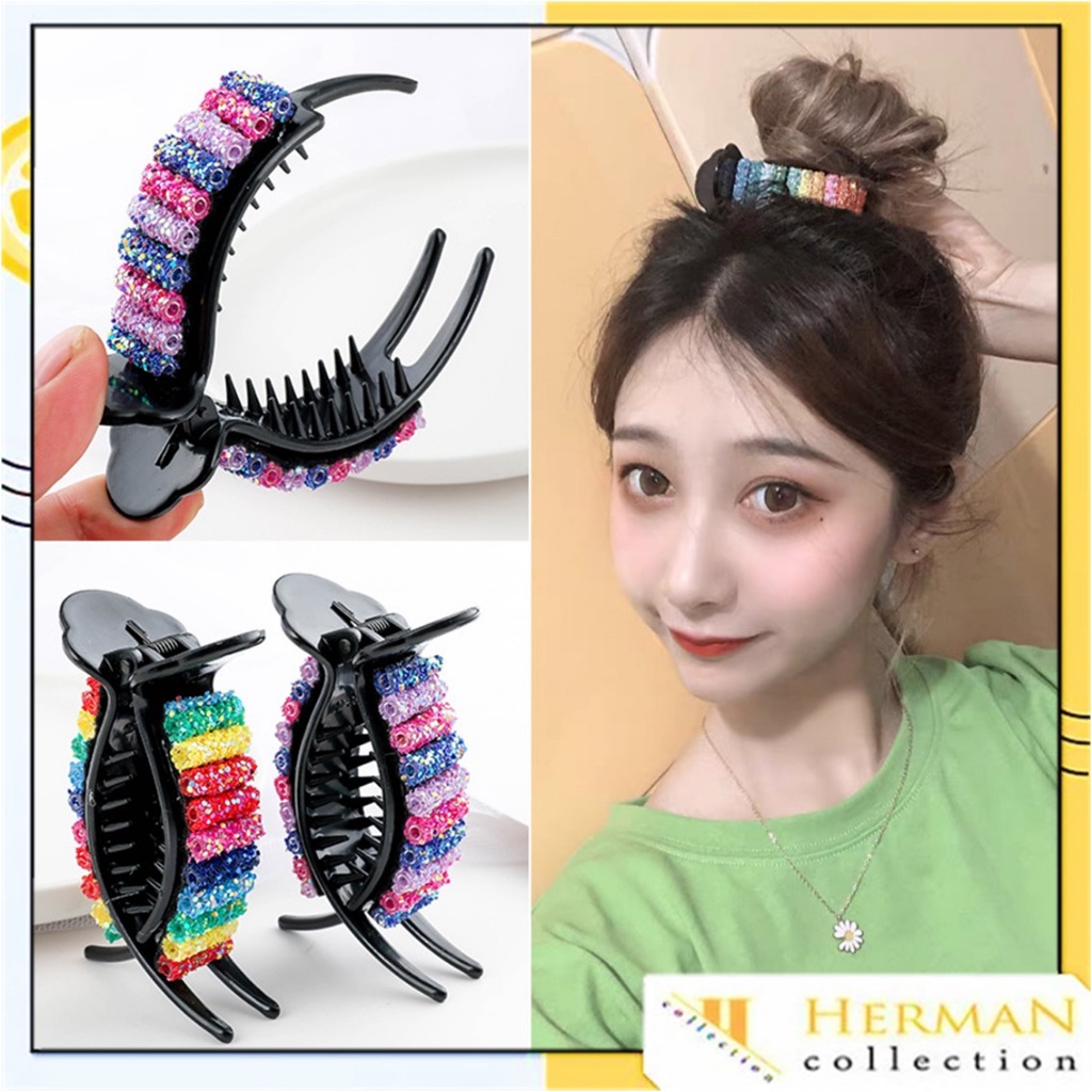 Jual HC Jepit Rambut Bulat Wanita Korea Jedai Rambut Manik-Manik Hair ...