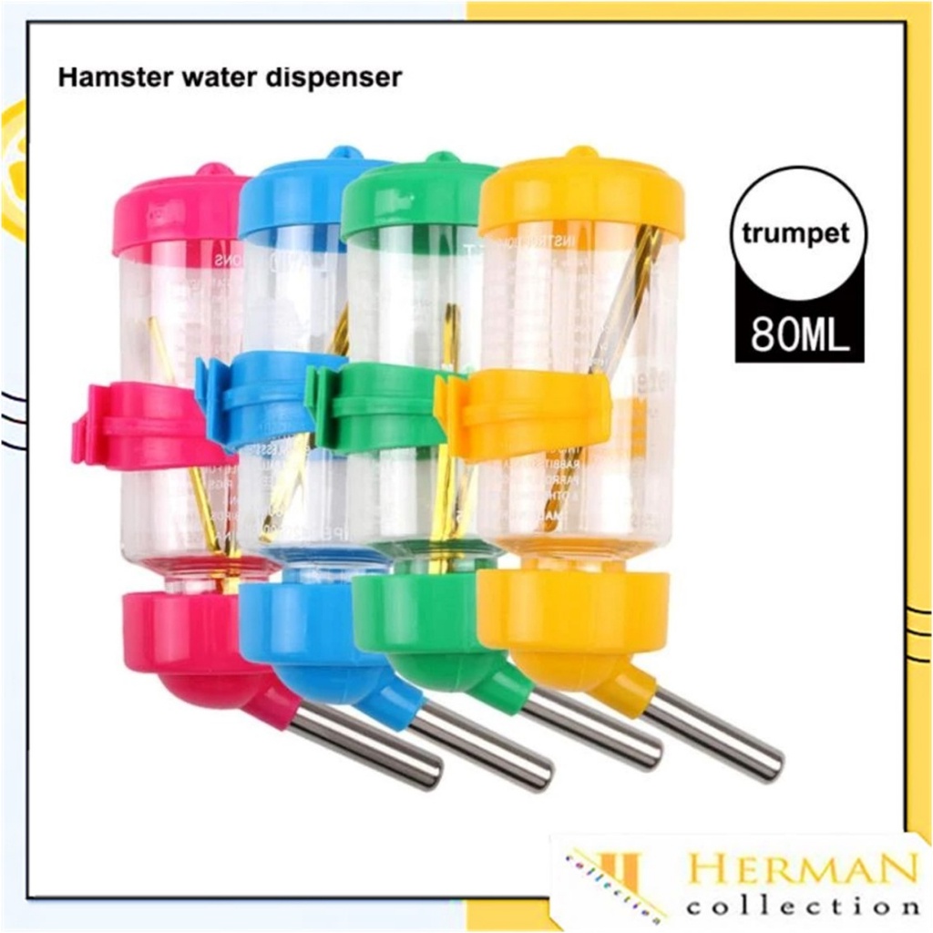 Jual HC Botol minum Hewan 80 ml tempat Minum Gantung Hamster dan ...