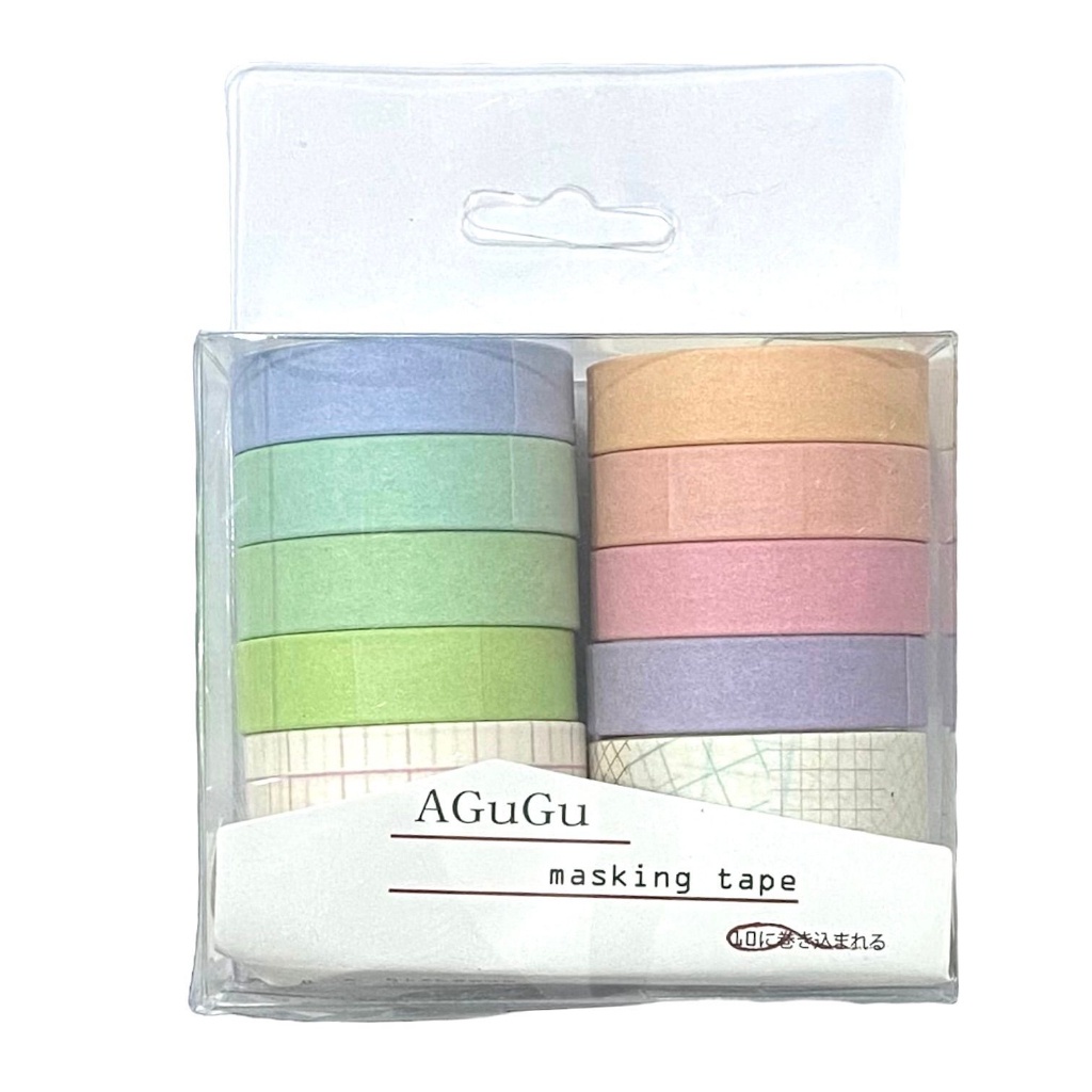Jual HC Masking Tape Set 10Pcs Essential Collection Basic Pattern Isi ...