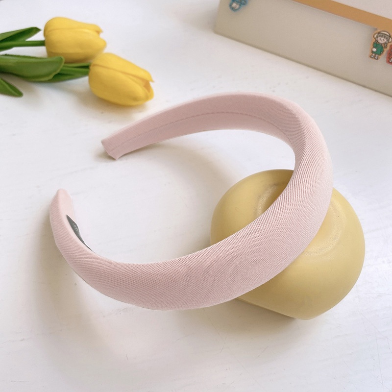Jual MM - Bando Kain Busa Tebal Wanita Korea Headband Cloud Polos Bando ...