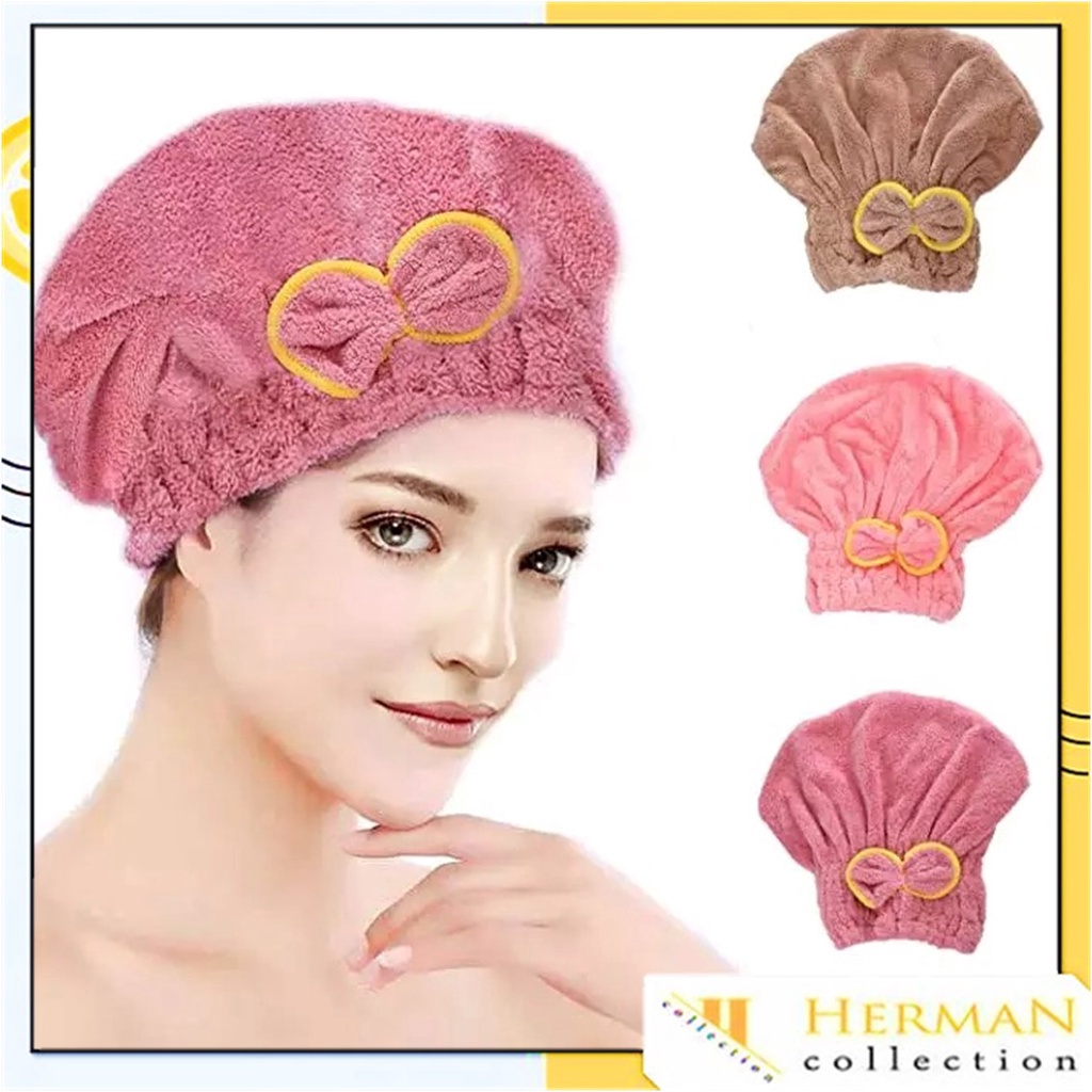 Jual HC HANDUK RAMBUT PITA TOWEL DRY HAIR DEWASA KEPALA TOPI MANDI ...