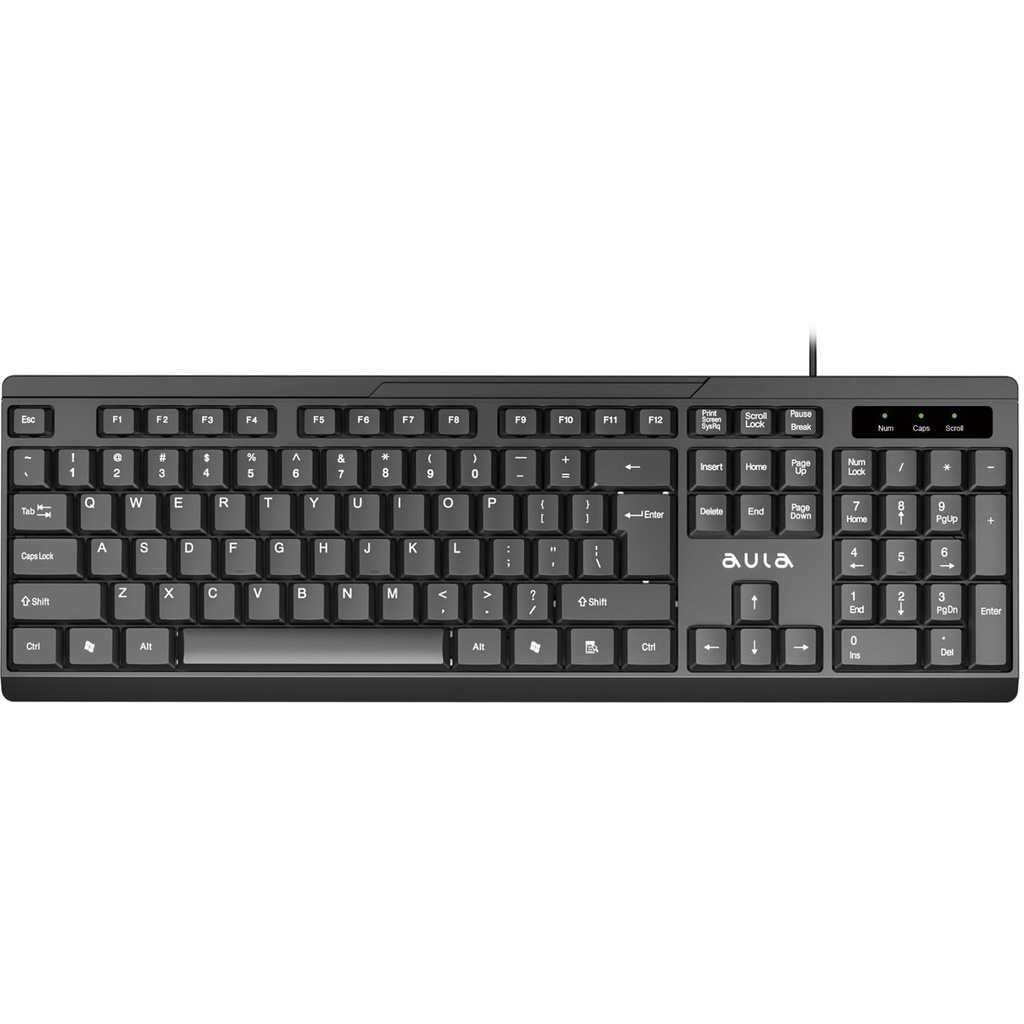 Jual Aula Ak205 Wired Keyboard Membrane / Keyboard Office / Keyboard ...