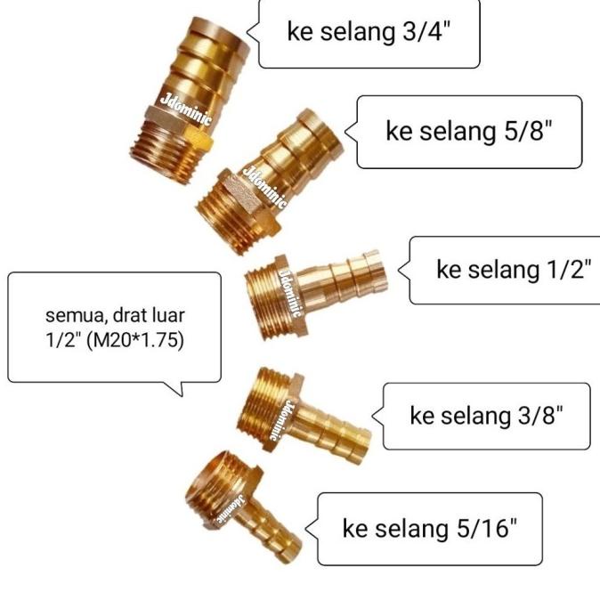 Jual Update sambungan selang air ke drat 1/2" - ulir luar pipa PVC ...