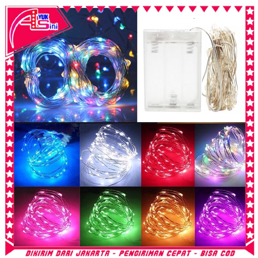 Jual AS Lampu Tumblr Kawat Mini 10 Meter 100 LED Lampu Hias Tumbler ...