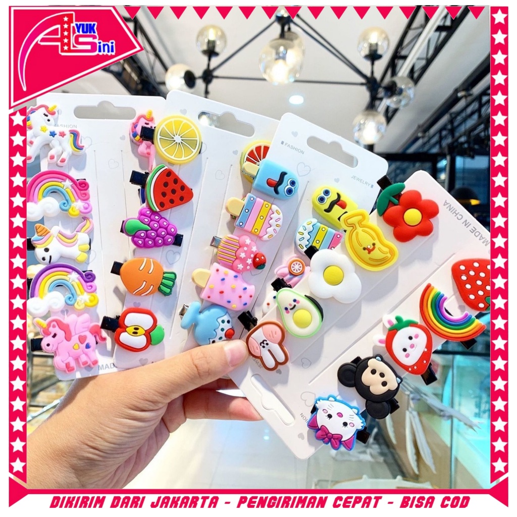 Jual Jepit Rambut Anak Perempuan Lucu 10 in 1 Jepitan Rambut Fashion ...