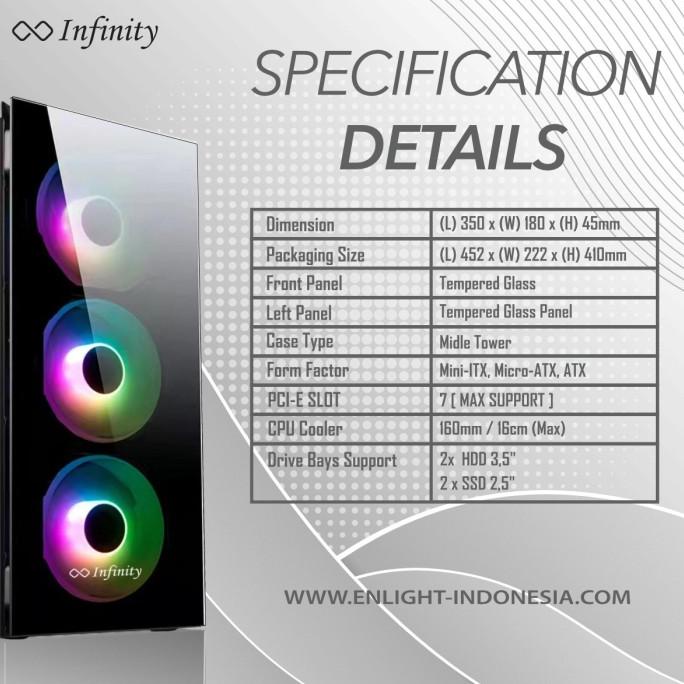 Jual Big Sale Casing Infinity Vesta V2 Include 4 Fan - Matx, Atx ...