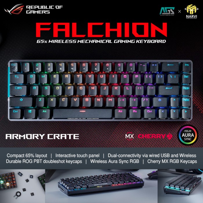 Jual ASUS ROG Falchion Wireless Mechanical - GAMING KEYBOARD | Shopee ...