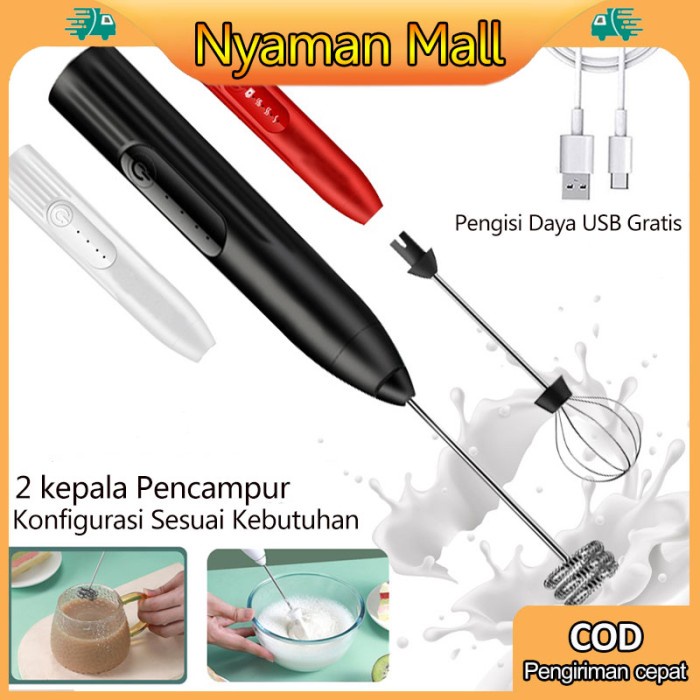 Jual Hand Mixer Mini Pengaduk Kopi Elektrik Kocokan Kopi Pengaduk ...