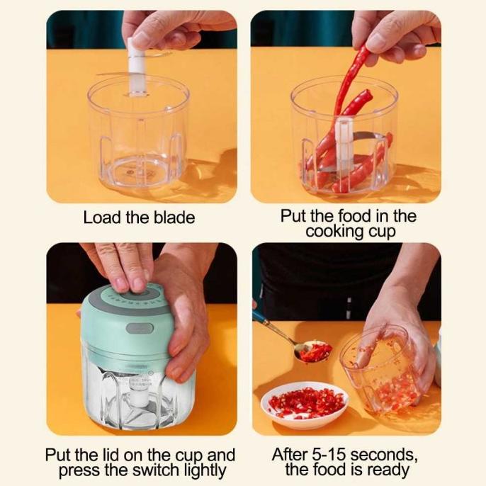 Jual Choper Blender Portable Food Chopper Mini Elektrik Coper Bumbu ...