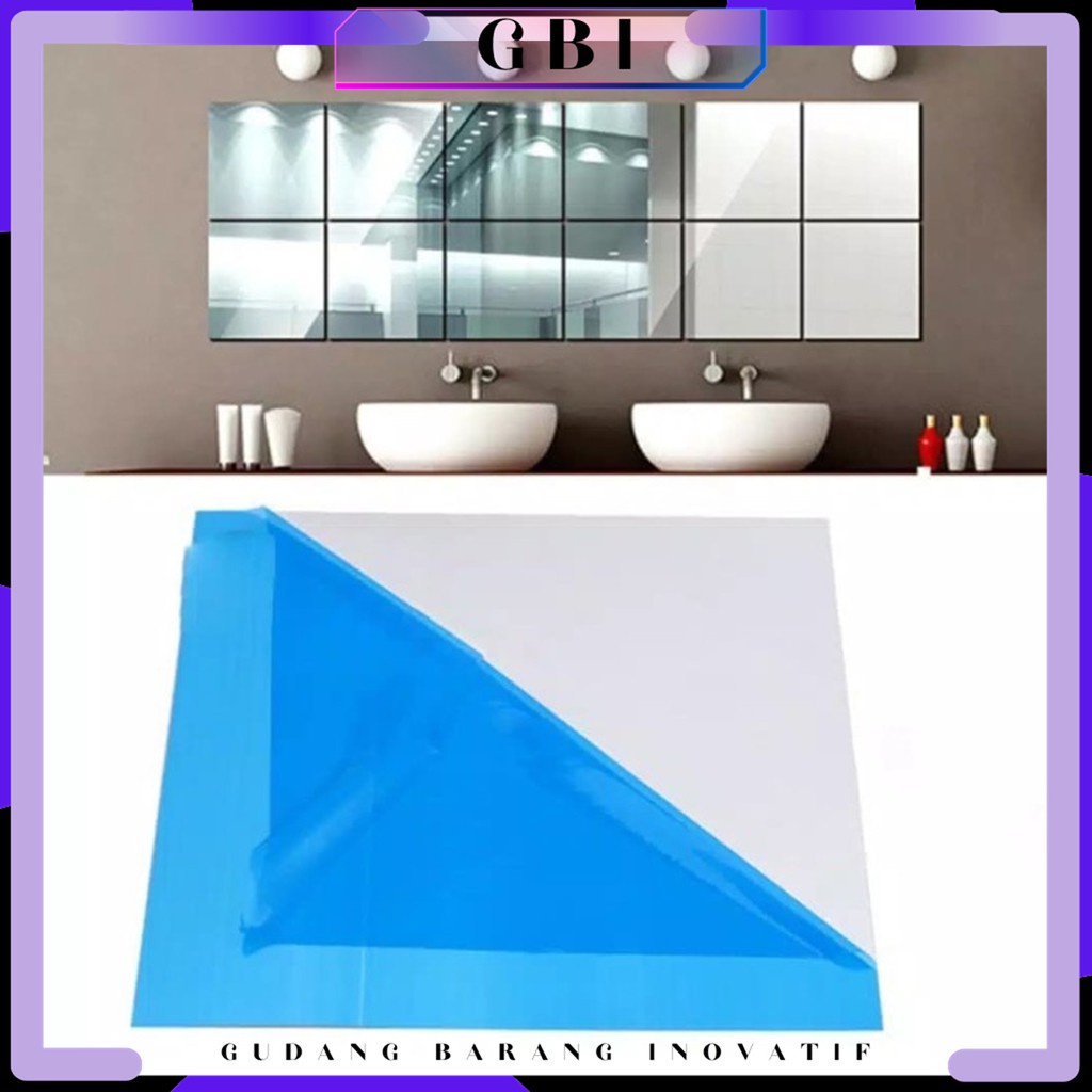 Jual GBI Stiker Cermin Dinding Anti Pecah Tempel Persegi Rectangular ...