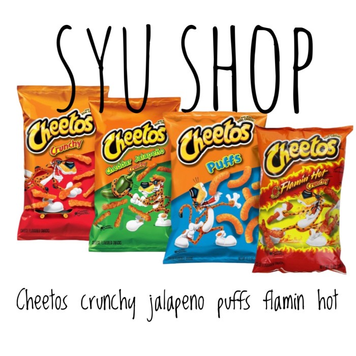 Jual Cheetos Flamin Hot Crunchy Cheese Cheddar Jalapeno Puffs Snack