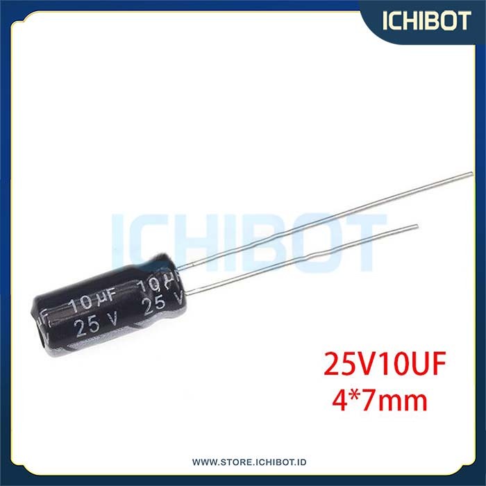 Jual 10uF 25V Elco Capacitor Kapasitor 10 uF 25 Volt 10uF/25V | Shopee ...