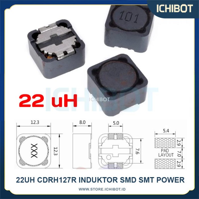 Jual 22uH CDRH127R Induktor SMD SMT Power Inductor CDRH 127R 22 uH | Shopee Indonesia