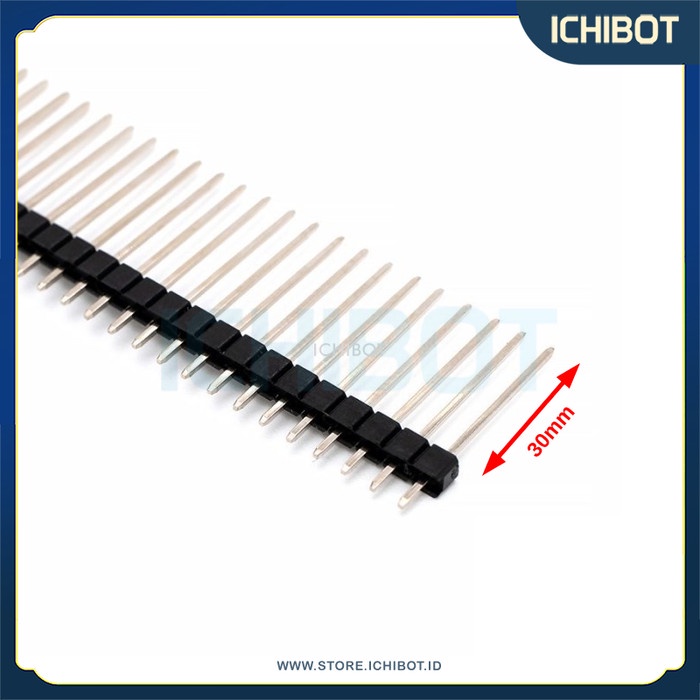 Jual Socket Header Male 2.54mm Lurus 1x40 Panjang 30mm | Shopee Indonesia