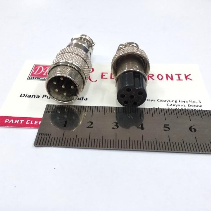 Jual Update Aviation Plug Sambungan kabel CB Wayer 6pin 6p satu set ...
