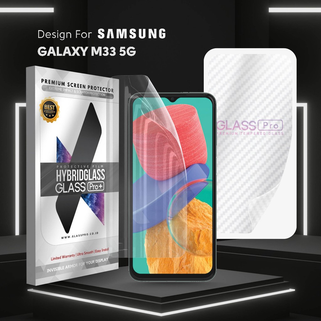 Jual Hybrid Glass Premium Anti Gores Hydrogel Samsung Galaxy M33 5G Full Cover Screen Protector ...