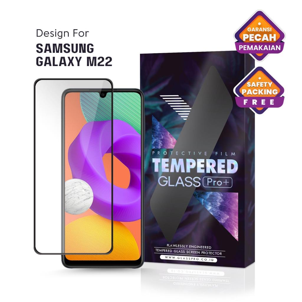 Jual Glass Pro Tempered Glass Samsung Galaxy M22 Full Cover - Premium ...