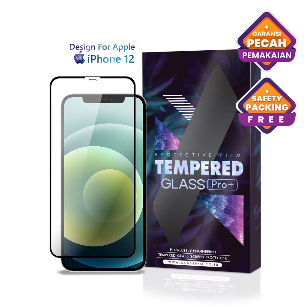Jual Premium Tempered Glass for iPhone 12 - Full Cover Anti Gores Kaca ...