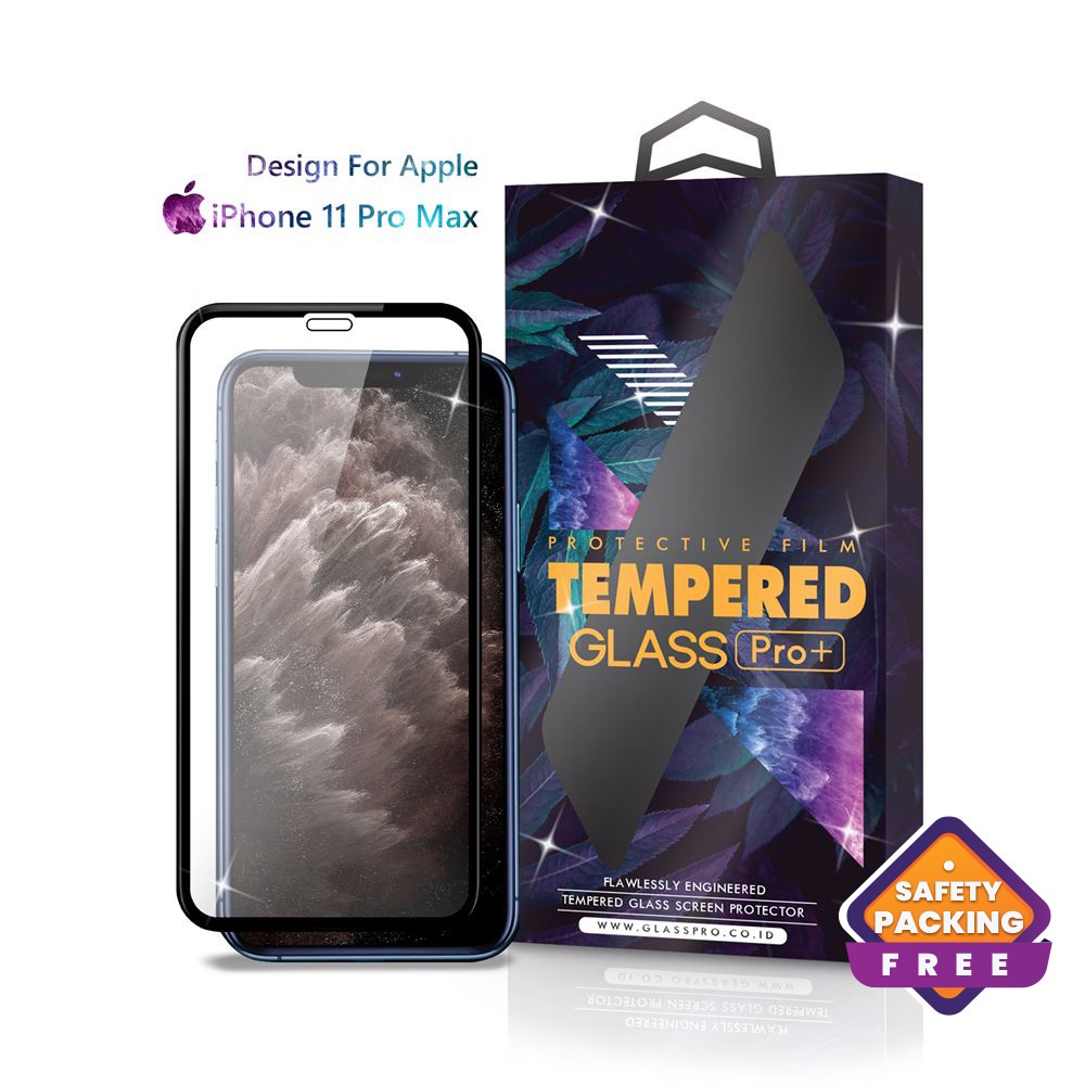 Jual Glass Pro Tempered Glass iPhone 11 Pro Max Full Cover - Premium ...