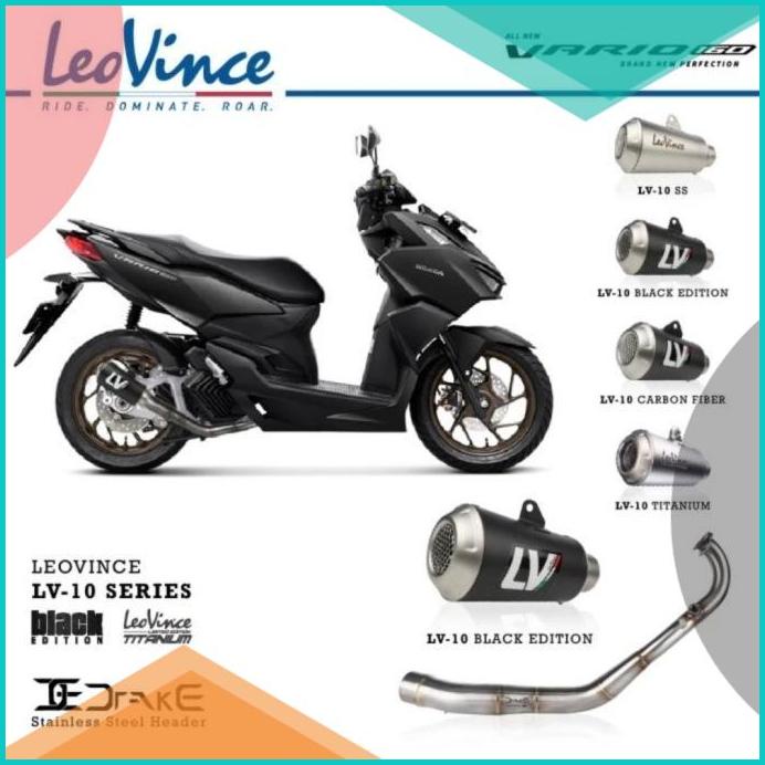Jual Knalpot Leovince LV10 LV 10 Black Fullsystem Honda New Vario 160 16nov | Shopee Indonesia