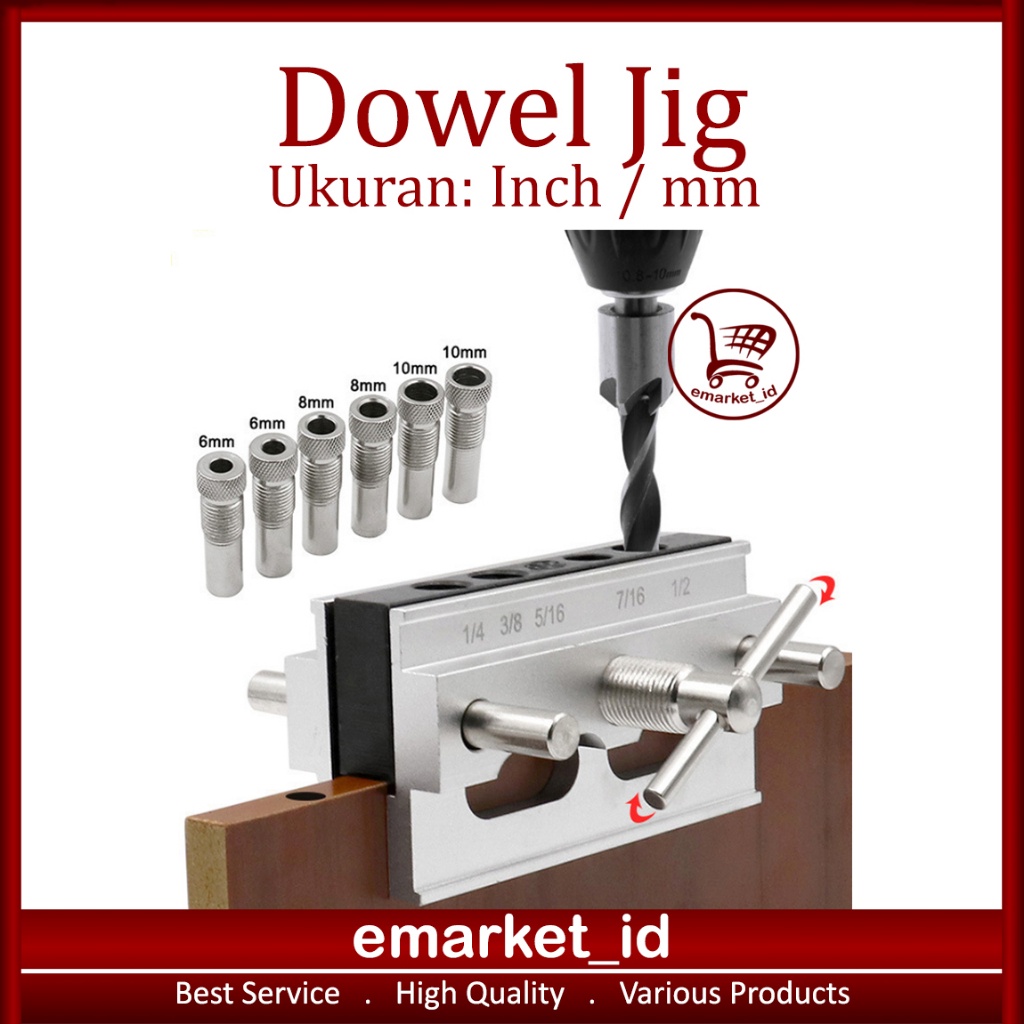 Jual Woodworking Dowel Jig / Doweling Alat Bantu Bor / Locator Pelubang ...