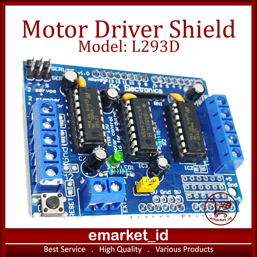 Jual Motor Driver Shield L293D / Drive Expansion Board Arduino H-Bridge DC Stepper | Shopee ...