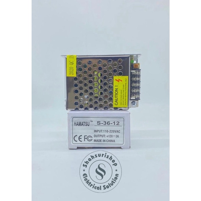 Jual ADAPTOR POWER SUPPLY 12V 12 VOLT 3A 3 A 36 WATT AMPER DRIVER LED CCTV | Shopee Indonesia