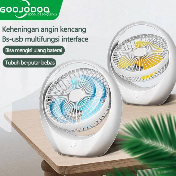 Jual GOOJODOQ Kipas Angin Portable 180 Meja Usb 1200mAh Noiseless ...