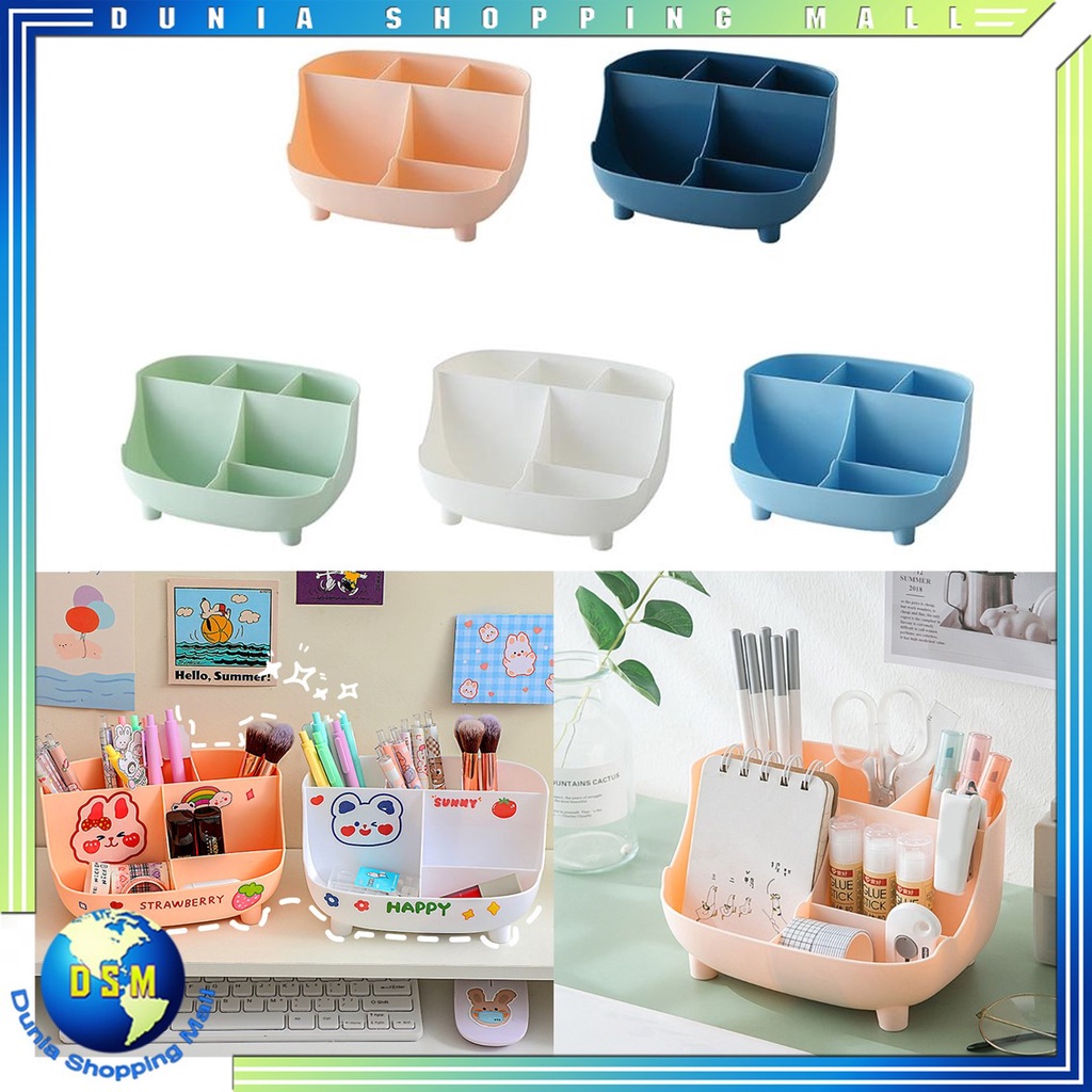 Jual DSM Rak Skincare Premium 6 Sekat Pencil Holder Case Desktop ...