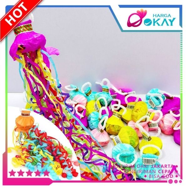 Jual HO Party Pita Kertas Konfeti Kertas Cracker Popper Pita Warna ...