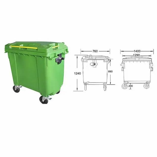 Jual Tempat Sampah Besar/Bak Sampah Besar 660 Liter Bahan Plastik Hdpe | Shopee Indonesia