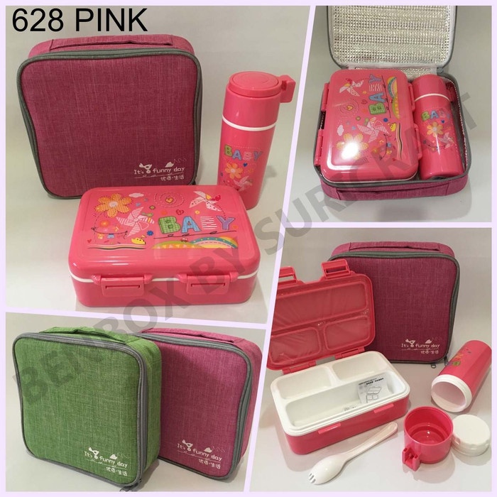 Jual Lunch Box Set Yooyee 628 (Lunchbox+Bottle+Bag) | Shopee Indonesia