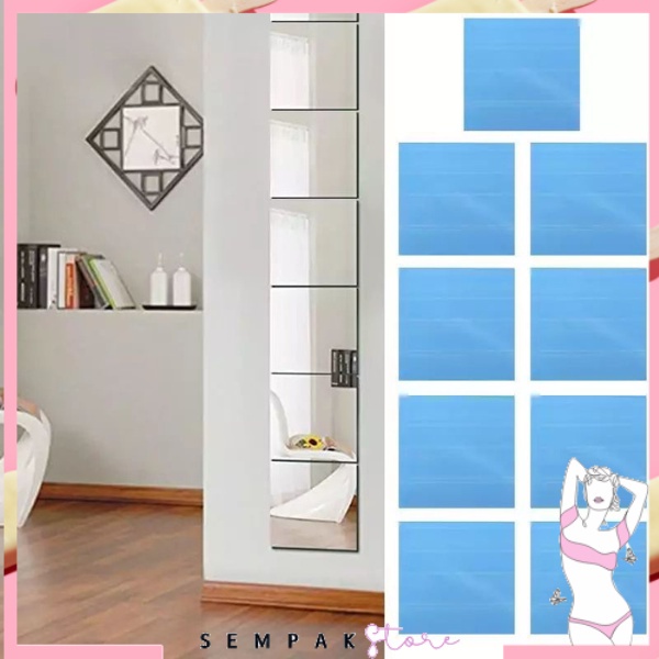 Jual SS Stiker Cermin Dinding Anti Pecah Tempel Persegi Rectangular ...