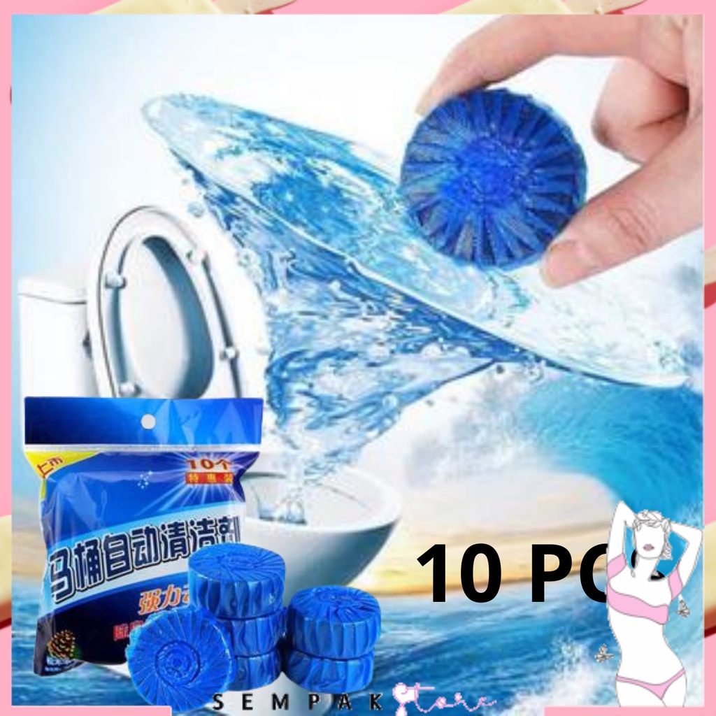 Jual SS Tablet Biru Pembersih Penyegar Pewangi Toilet WC Kloset 10Pcs ...