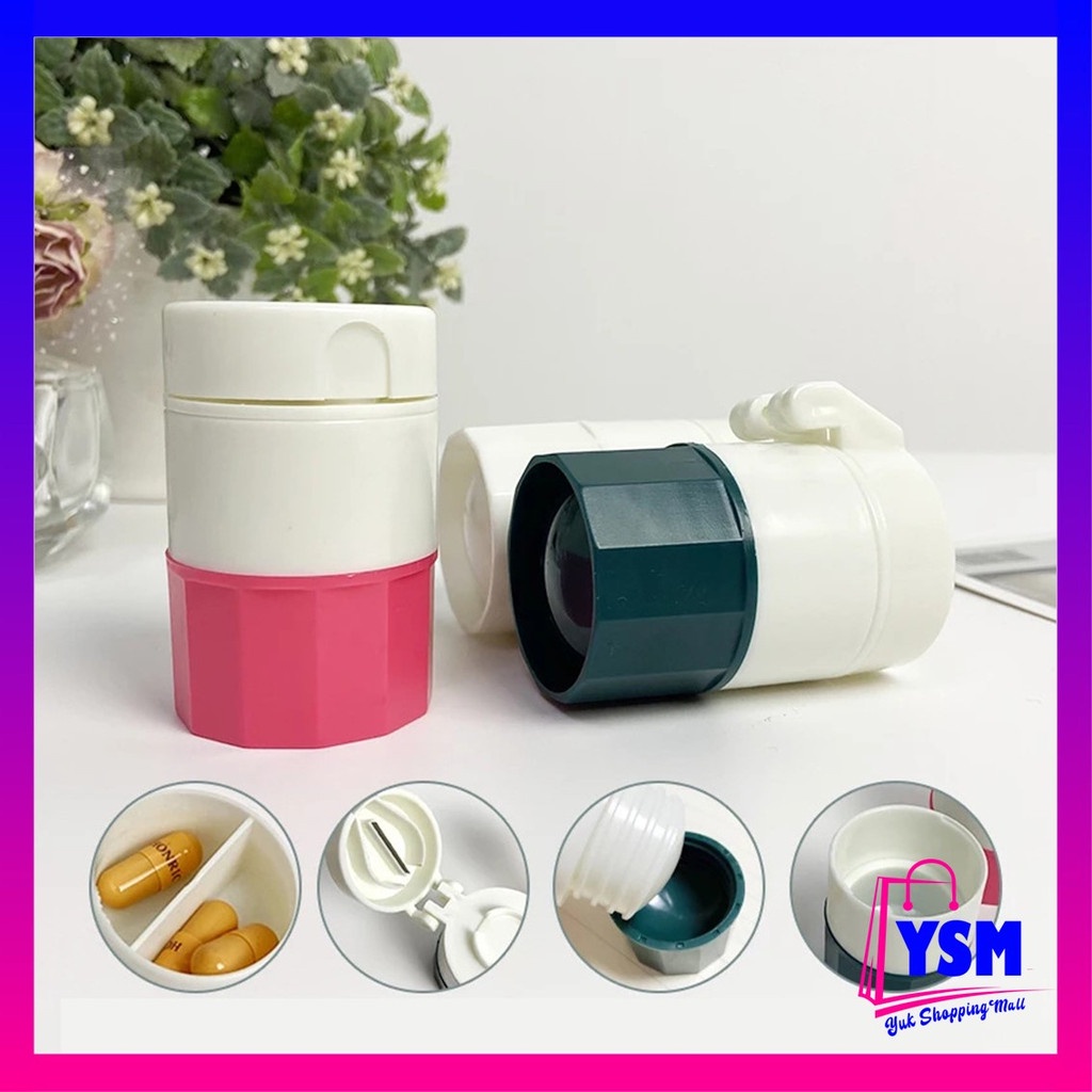 Jual YSM Alat PENGHANCUR OBAT 4 IN 1 PRAKTIS TEMPAT PENYIMPAN PIL ...
