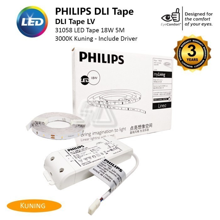 Jual DLI Tape Philips 320T 12w 24V 5M Led Strip Kit Semi Putih 4000K | Shopee Indonesia