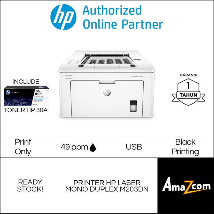 Jual Promo Hp Printer Mono Duplex Laserjet Pro M203Dn Garansi Resmi ...