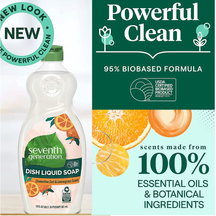 Jual Seventh Generation Dish Liquid Soap Biodegradable Plant Based ...