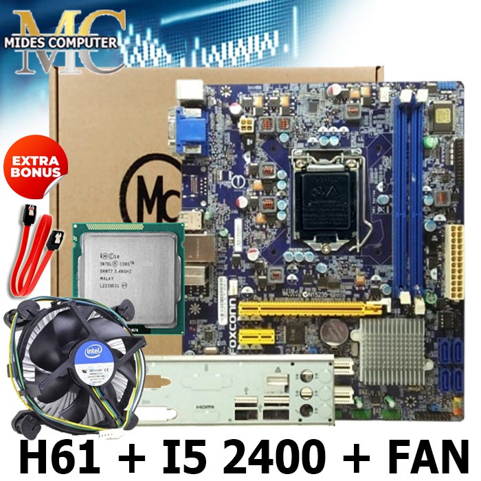 Jual Mainboard MOBO Motherboard H61 Foxconn + Processor i5 2400 ...