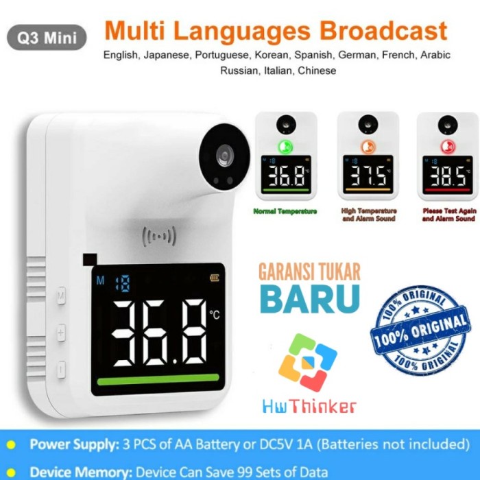 Jual K3 Pro PLUS K9 Q3 A8 K3X K3S Infrared Thermometer Otomatis ...