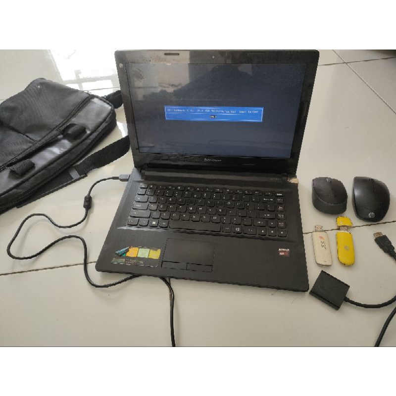 Jual laptop lenovo G40 45 hidup bonus, mouse Logitech dan mouse hp ...