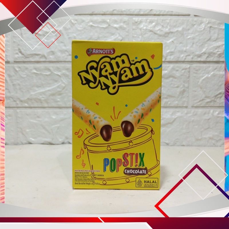 Jual Nyam Nyam PopStix Chocolate 48gr . | Shopee Indonesia