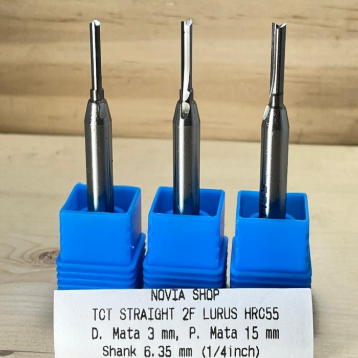 Jual Produk Terbaik] Mata Router CNC 3mm 2Flute Straight FOAM EVA MDF ...