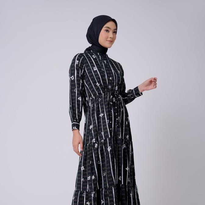 Jual ZM Zaskia Mecca - Ahava Black Gamis - Aksara Nusantara - Sunda ...
