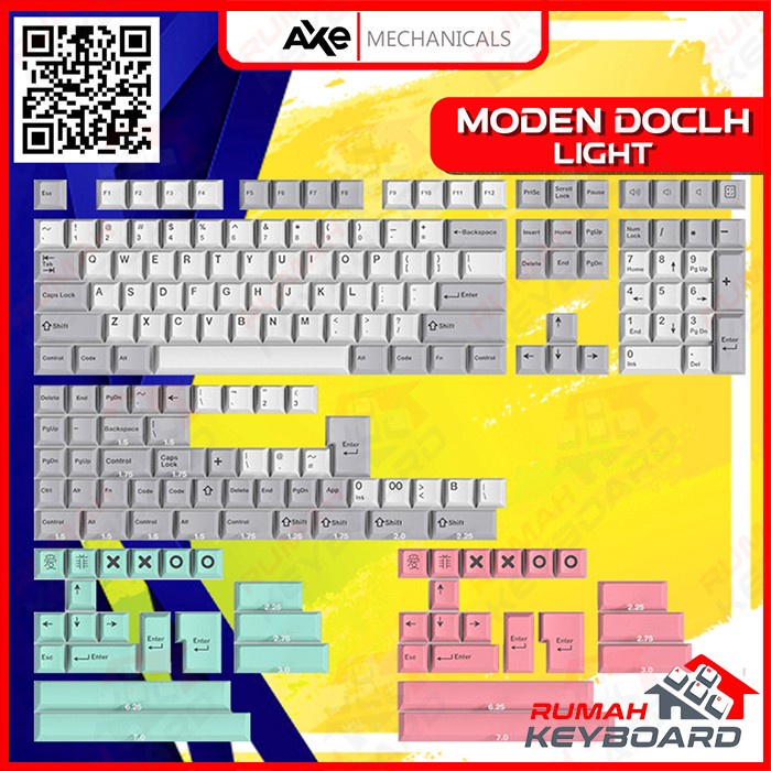 Jual KEYCAP - KEYCAPS - CHERRY - GMK MODERN DOLCH LIGHT - ABS - DOUBLE ...