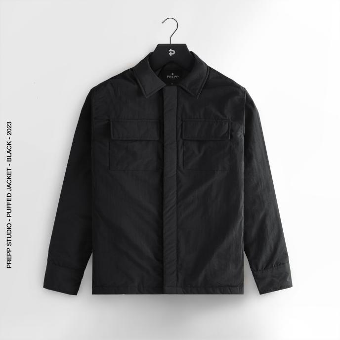 Jual JAKET PREPP STUDIO PUFFED JACKET BLACK | Shopee Indonesia