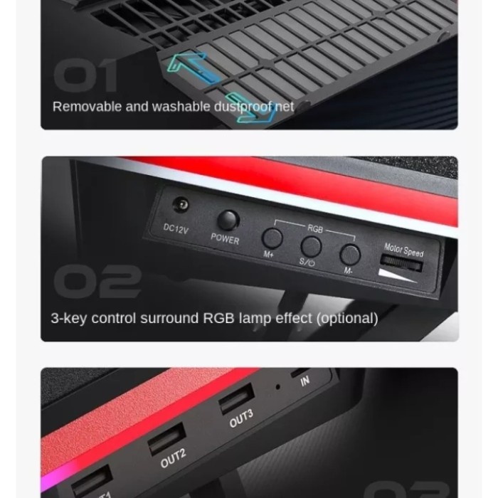 Jual Asli Iets Gt500 Kuat Turbo-Kipas Rgb Laptop Cooling Pad | Shopee ...