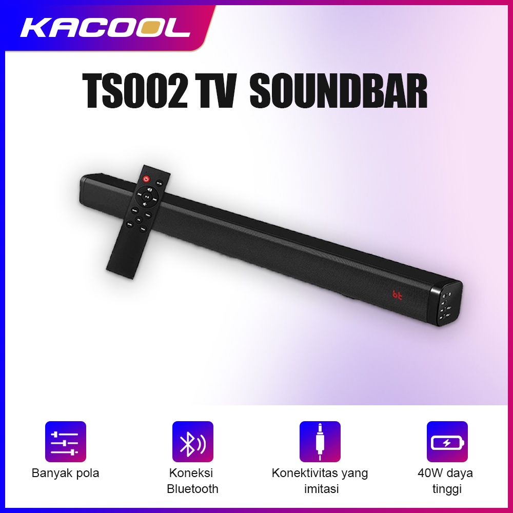 Jual POPCORN Speaker TV Soundbar 40W Sound Bar Bluetooth 5.0 Konektivitas Berkabel dan Nirkabel ...