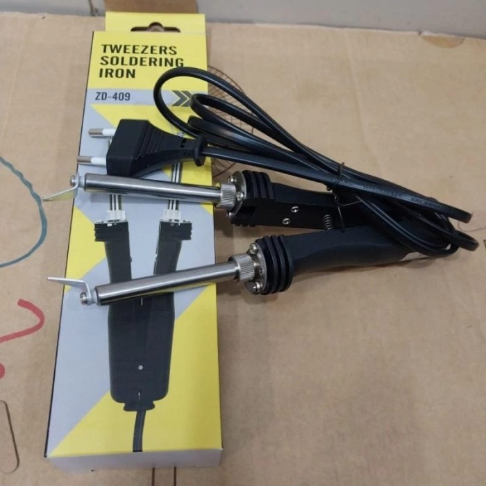 Jual Solder Jepit Pinset Smd Ic Double 2 Mata 48Watt Zd-409 | Shopee ...