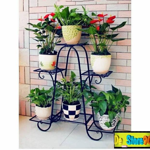 Jual STANDING RAK POT BUNGA 6 SUSUN/RAK POT BESI UNTUK TANAMAN HIAS ...